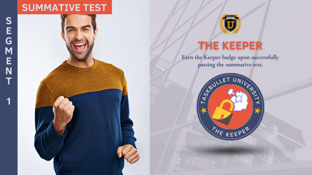 Summative Test 01 - The Keeper - TaskBullet University