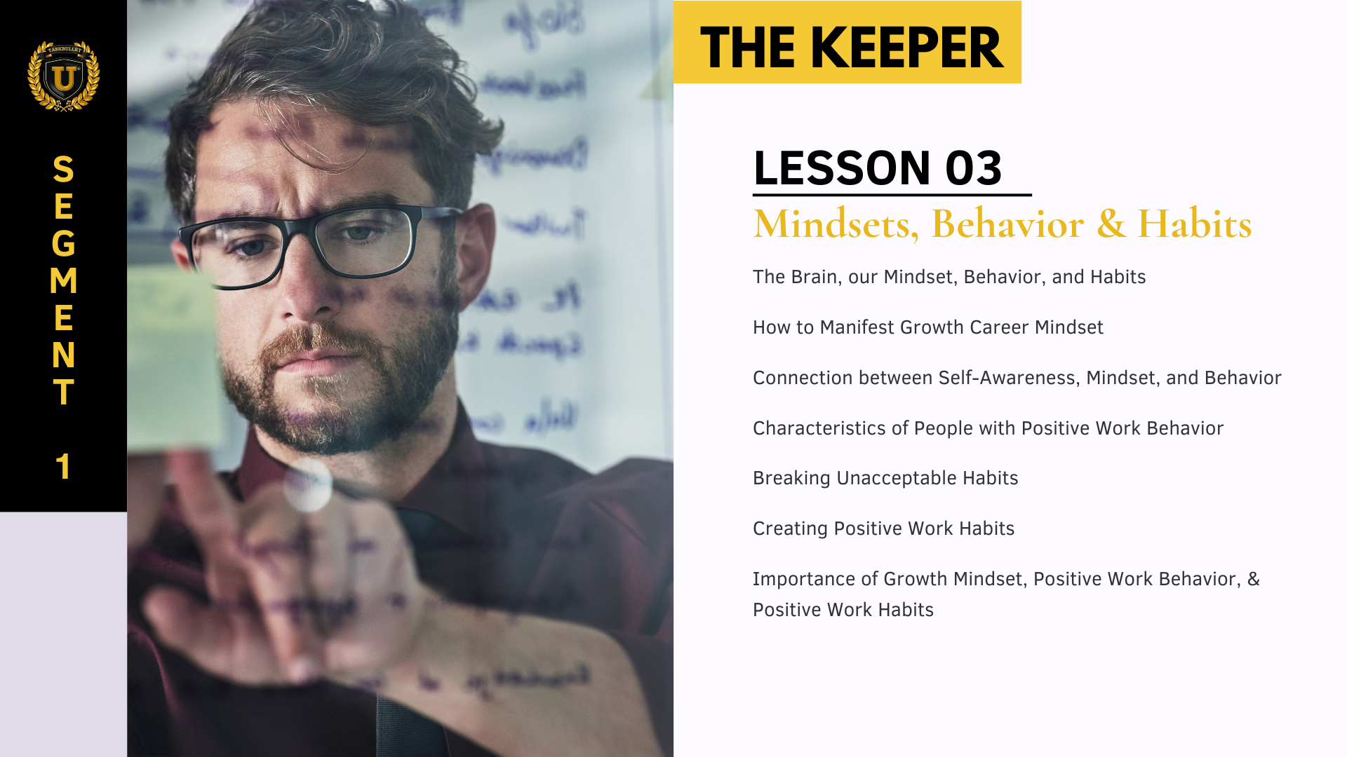 Lesson 03 - Mindsets, Behavior & Habits Formation - TaskBullet University